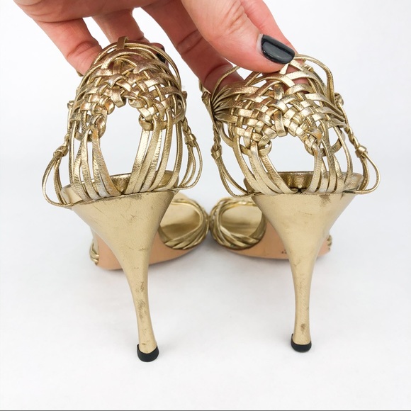 Gucci | Shoes | Gucci Gold Metallic Heels | Poshmark